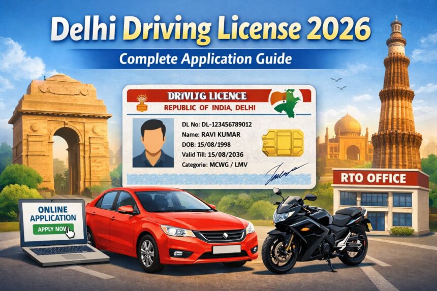 Delhi Driving License 2026 Complete Application Guide PMYojna